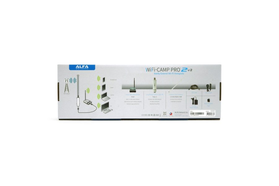 Alfa Network WiFi-Camp Pro2v2 Set Tube UNA Antenne + R36A